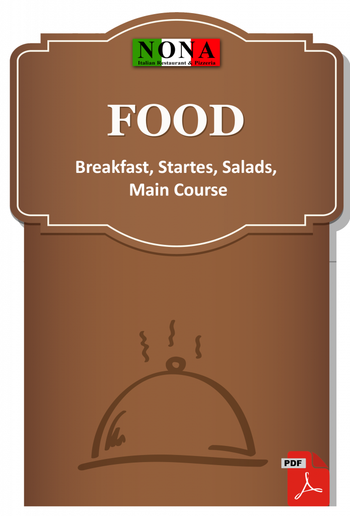 Our Menu / PRICES FOR EAT IN ONLY - Nona Italian Restaurant Swiss Cottage