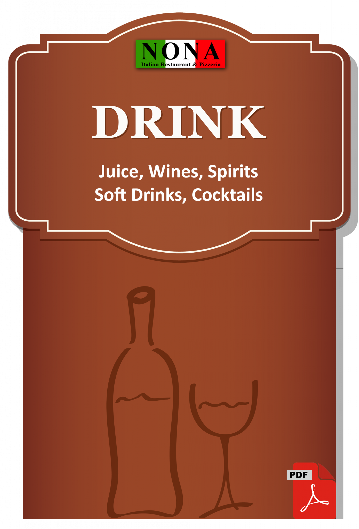 Our Menu / PRICES FOR EAT IN ONLY - Nona Italian Restaurant Swiss Cottage