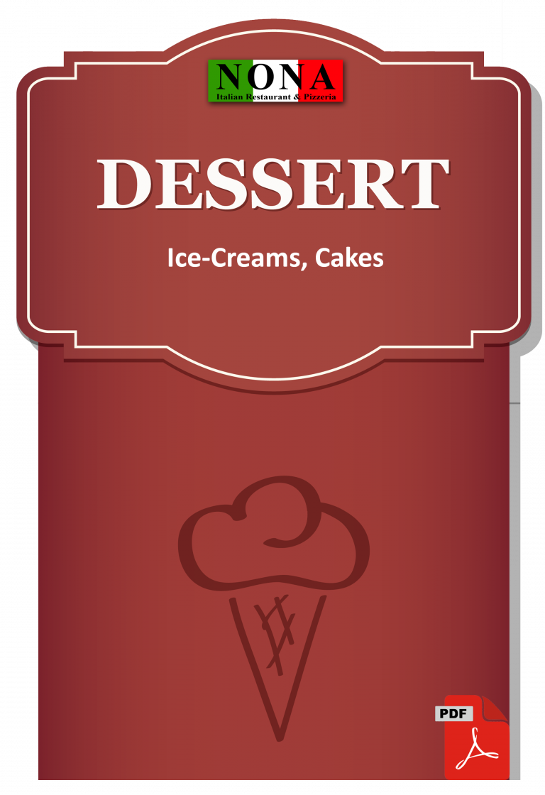 Our Menu / PRICES FOR EAT IN ONLY - Nona Italian Restaurant Swiss Cottage